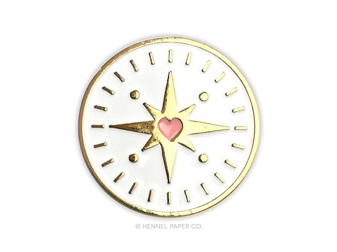 Compass Enamel Pin Lapel Pin Compass Pin Compass Brooch - Etsy