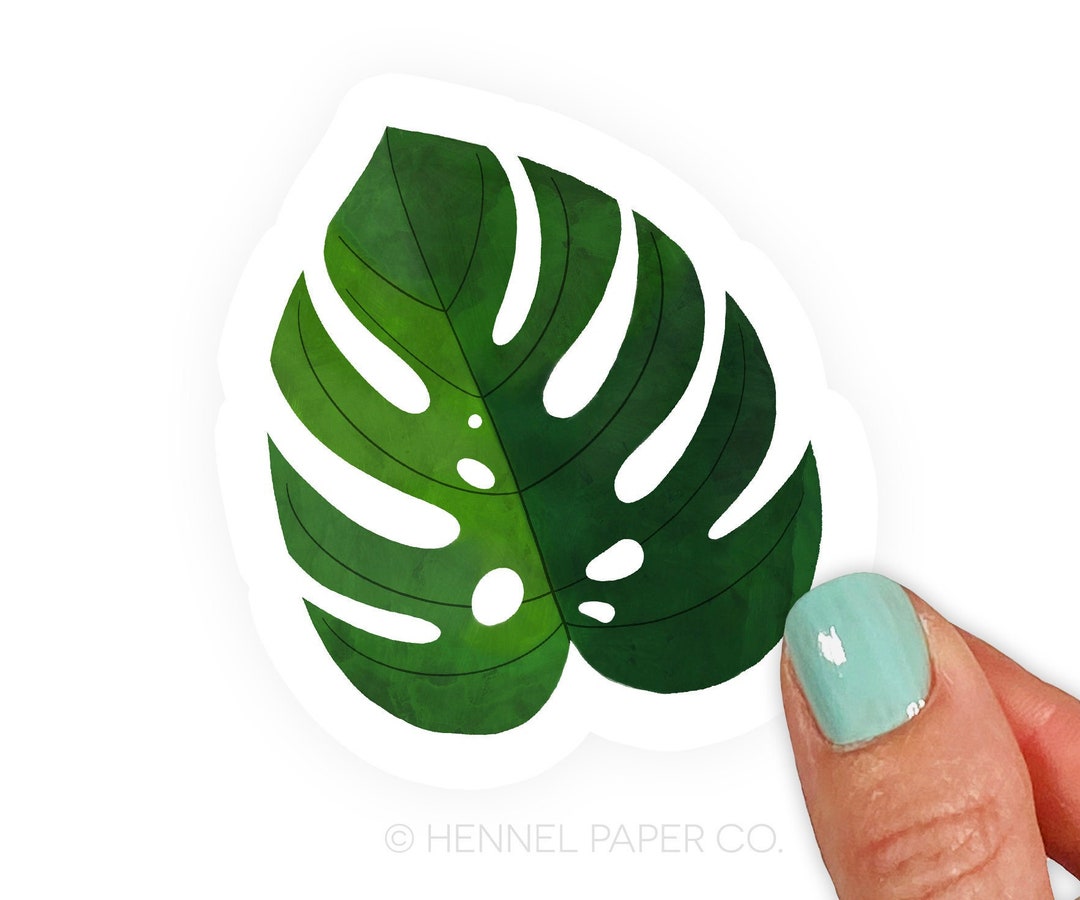 Monstera Sticker - Plant Lady Sticker - Plant Mom Sticker - Clear Vinyl ...