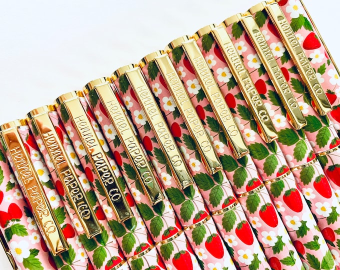 Personalized Strawberry Glitter Pen Summer Pen Nurse Pen Glitter Pen ...