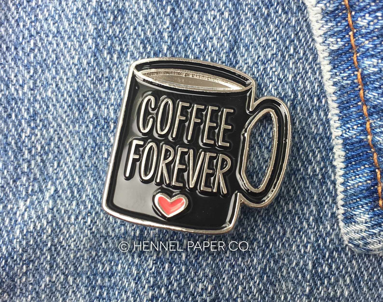 Coffee Forever Enamel Pin Lapel Pin Coffee Pin Coffee - Etsy