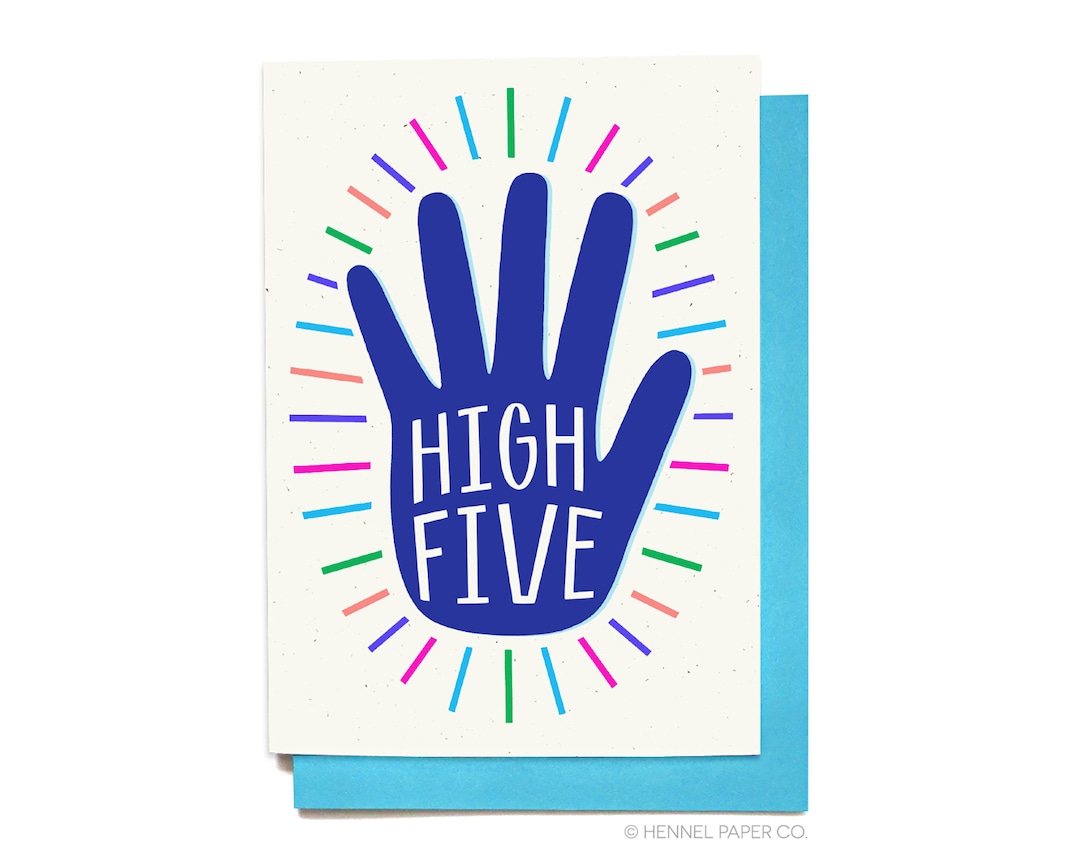 Congratulations Card - High Five! Card - Congrats Card - Celebration ...