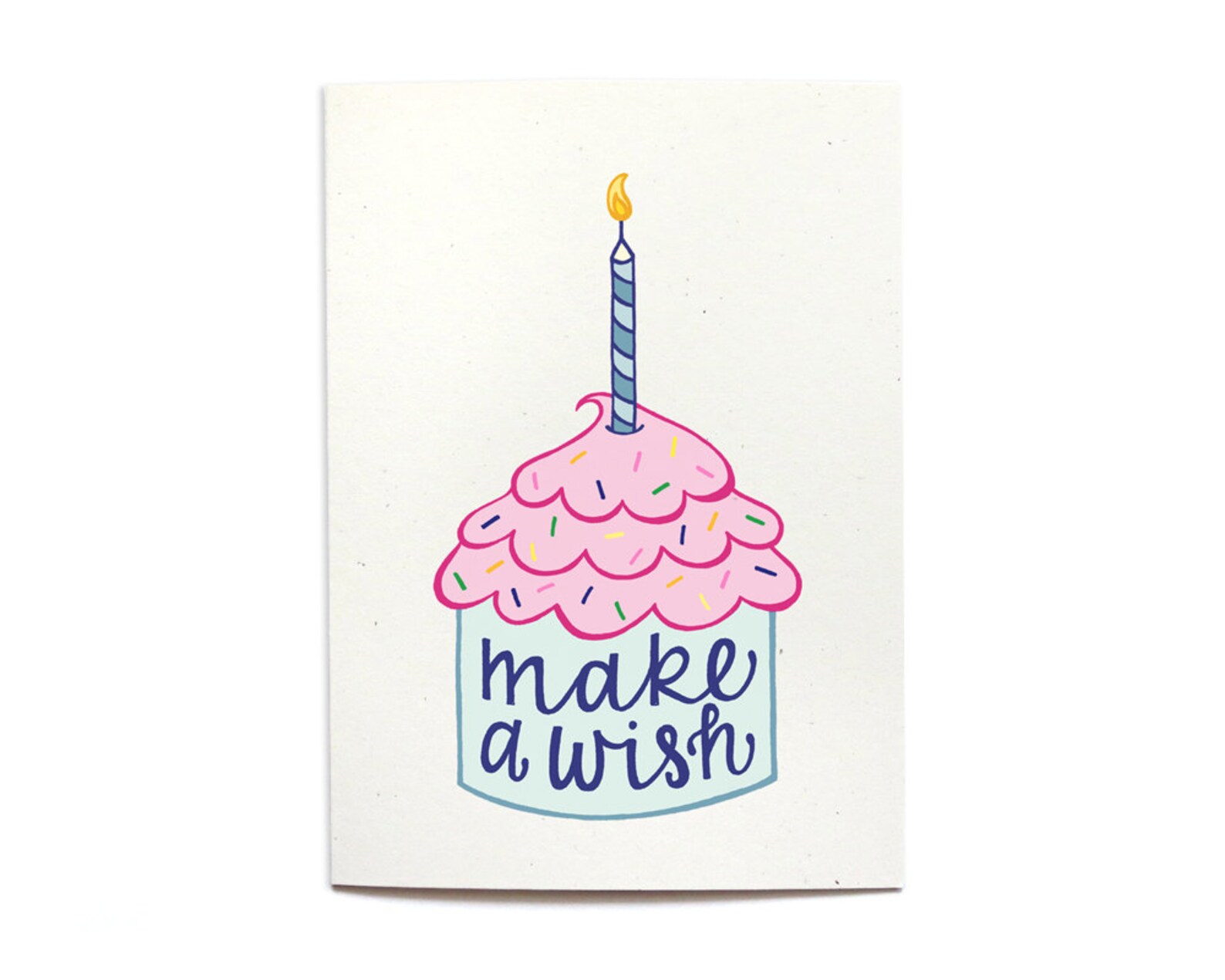 Birthday Card Make A Wish Cupcake Birthday Card - Etsy