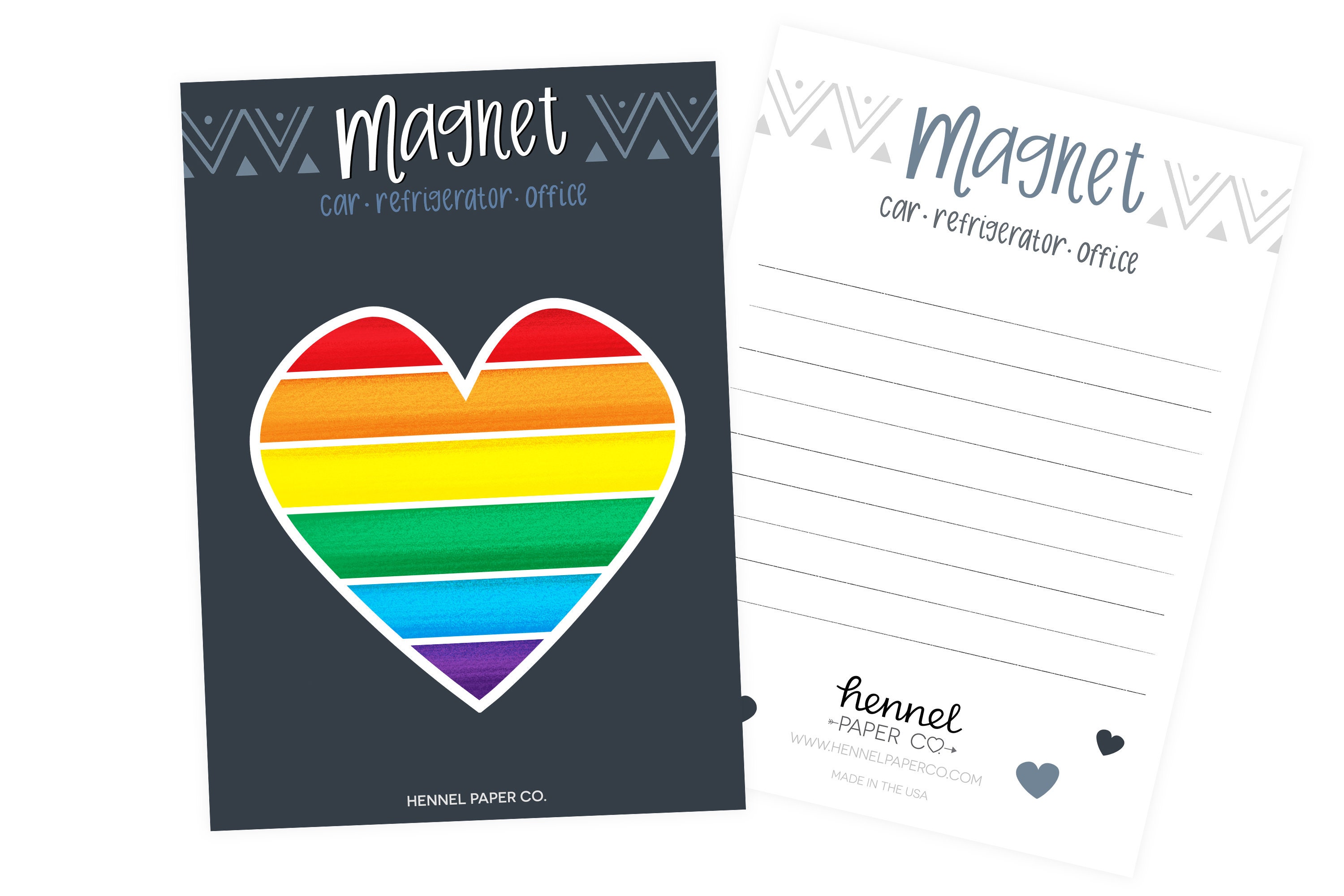 LGBT Pride Magnet Rainbow Heart Car Magnet Love is Love - Etsy