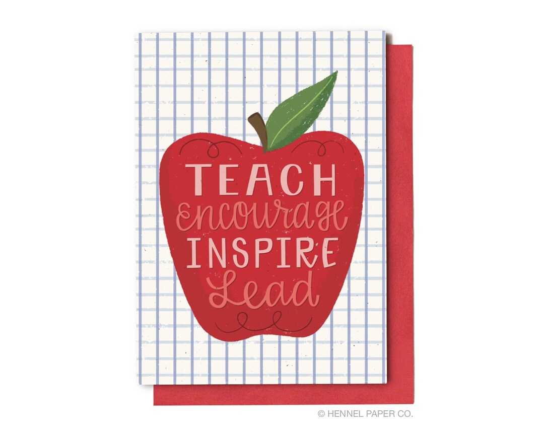 Apple Teacher Card: Thank You Gift, Back to School - Etsy