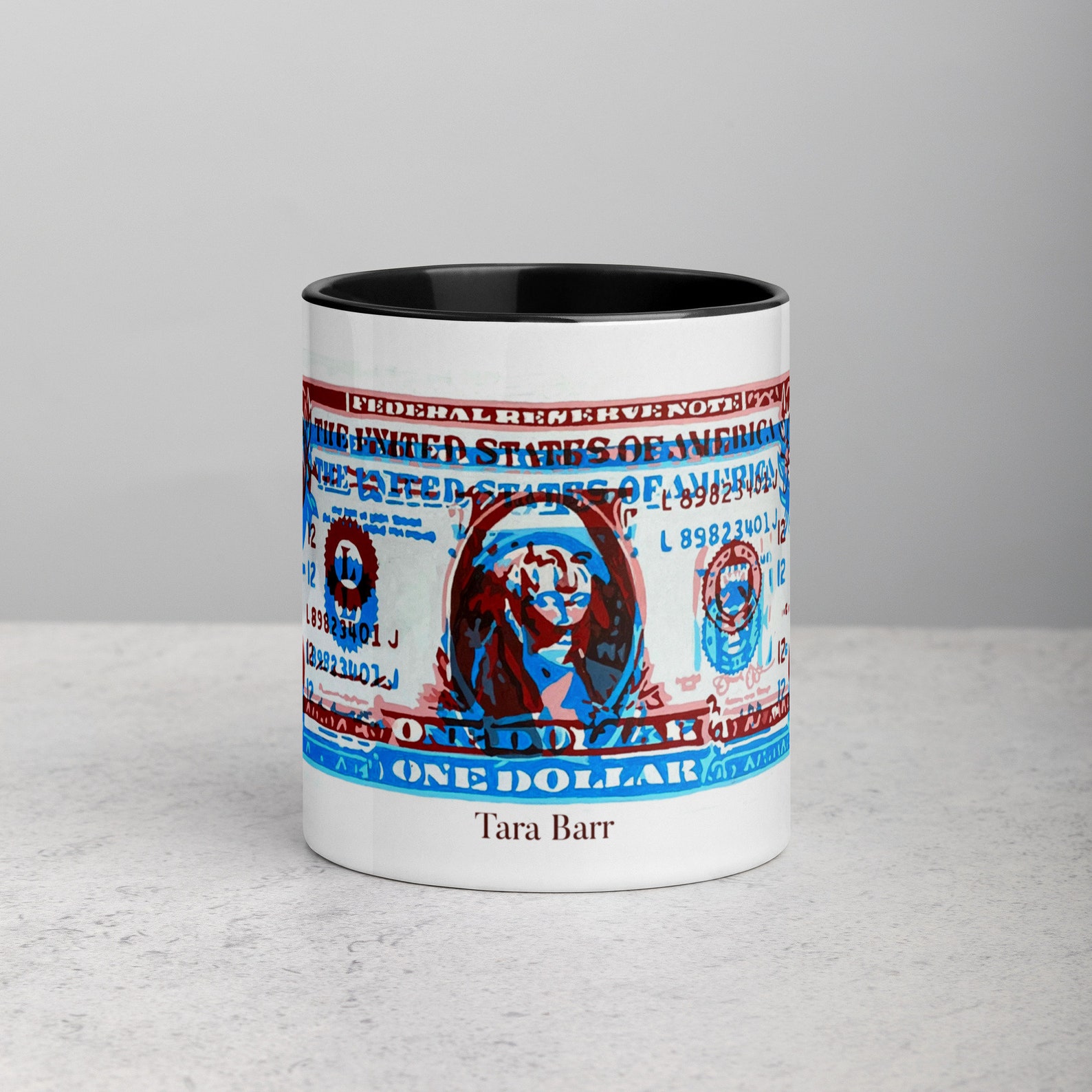 Coffee Mug Money, Coffee Mug Dollar Bill, Coffee Mug Abundance, Pop Art ...