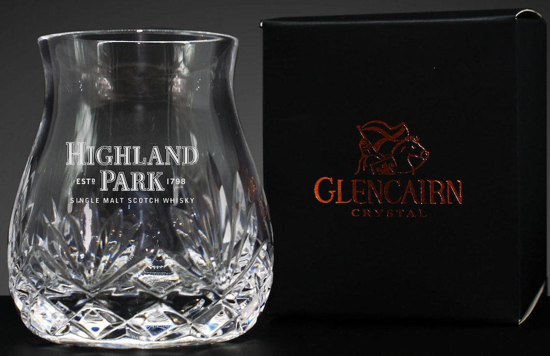 Highland Park Logo Glencairn Cut Crystal Canadian Mixer Whisky Tasting ...