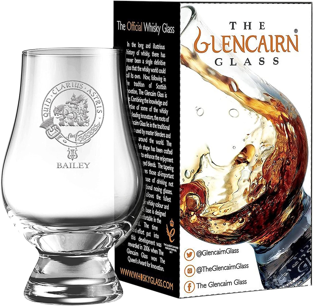 Clan Bailey Scotch Malt Whisky Glencairn Tasting Glass - Etsy