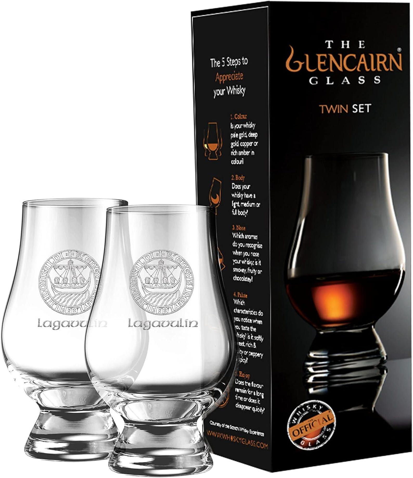 Lagavulin Islay Crest Twin Pack Glencairn Whisky Tasting Glasses - Etsy