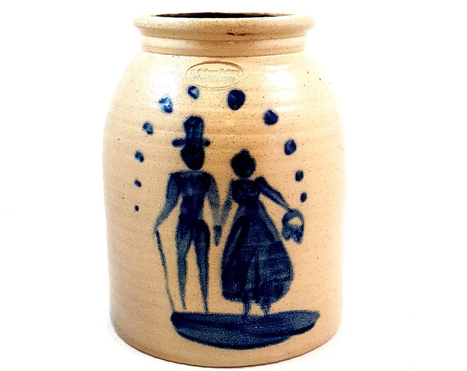 Vintage Stebner Pottery Crock Salt Glaze the Picnic LIMITED Only 300 ...