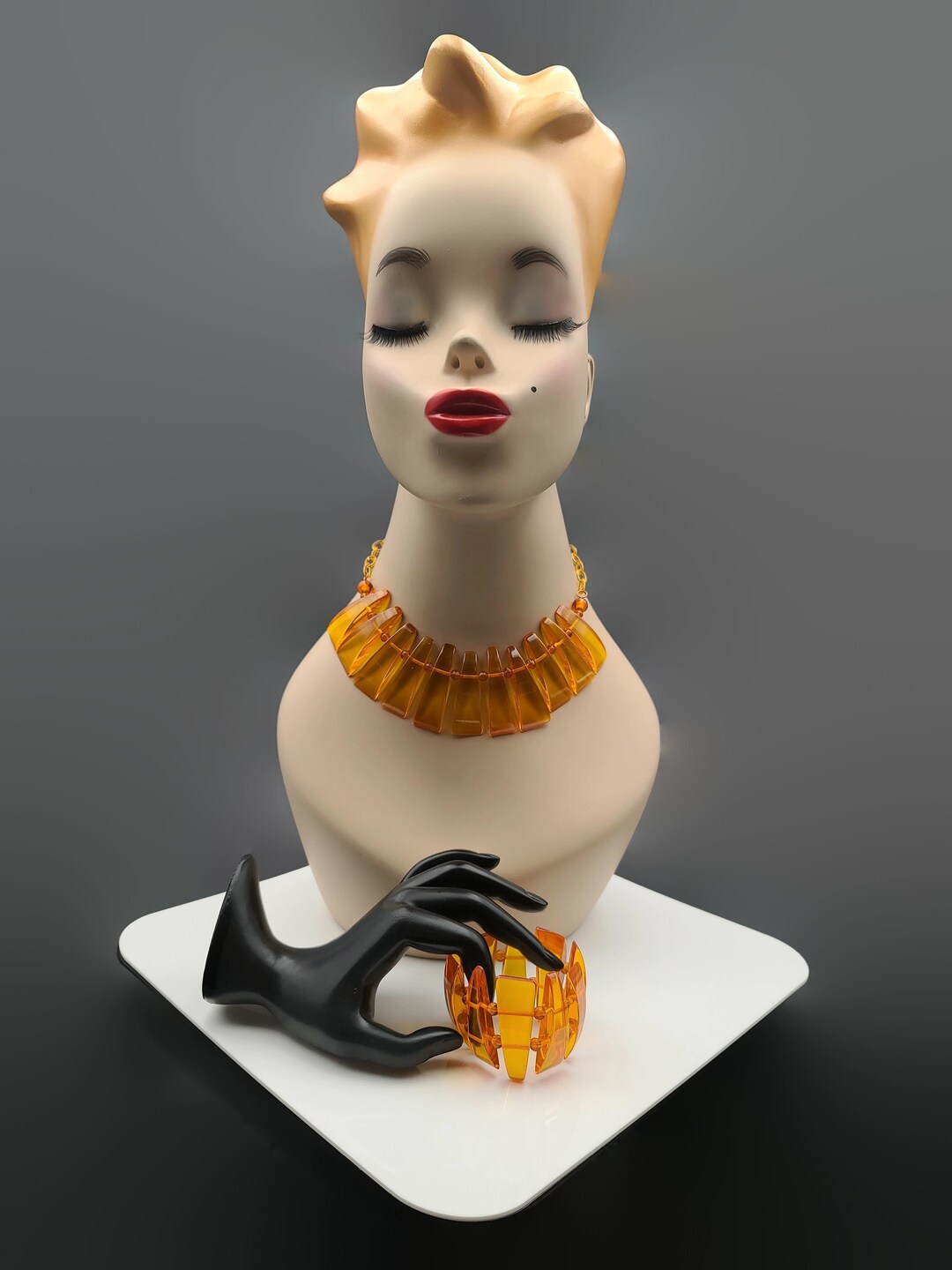 Vintage BAKELITE Necklace Bakelite Bracelet Bakelite Set Bakelite Demi ...