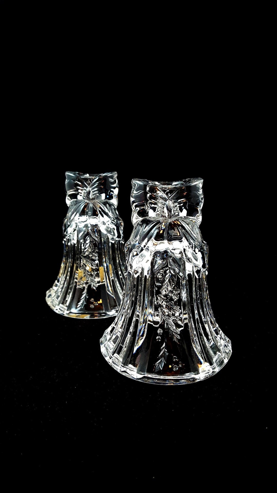 Vintage GORHAM Candlesticks Gorham CRYSTAL Candle Holders Original ...
