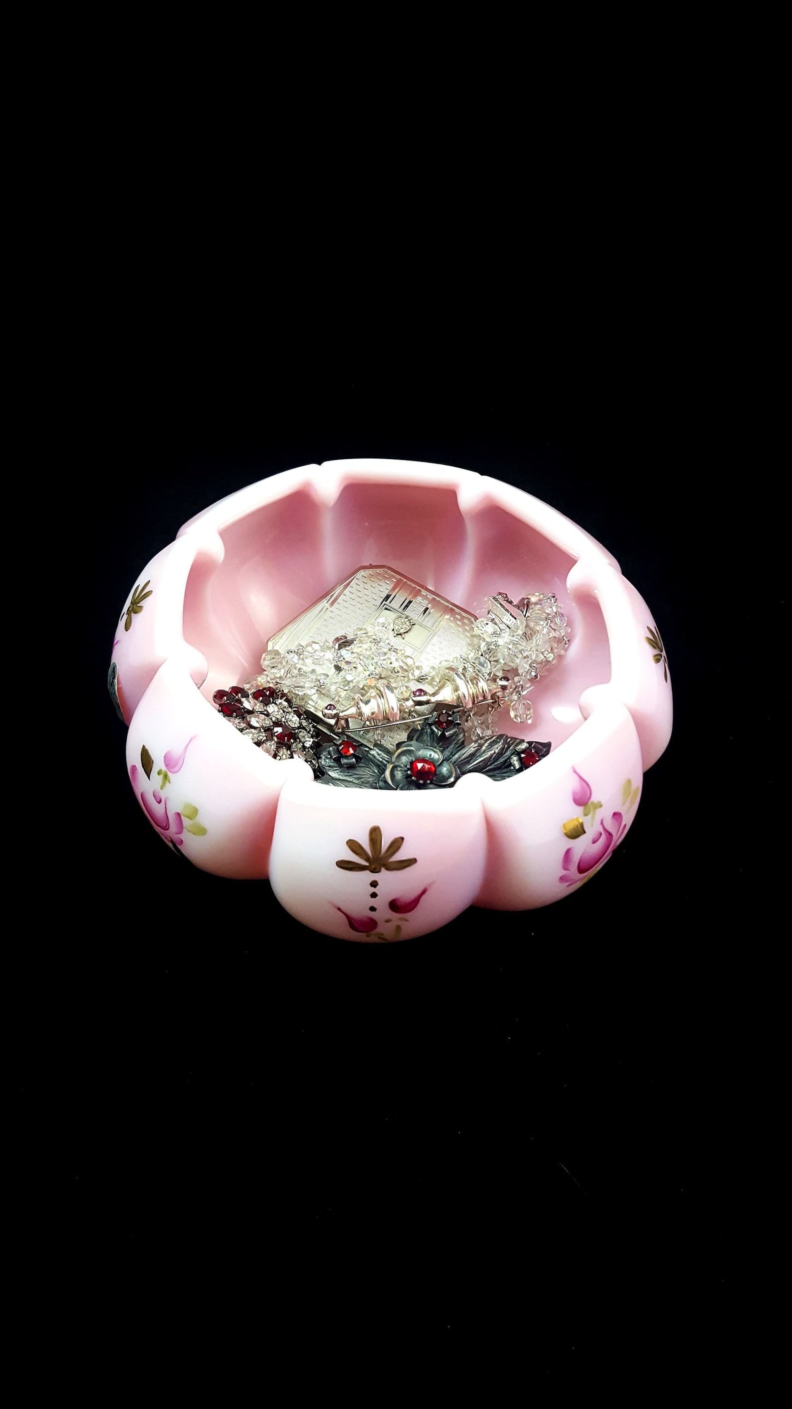 Vintage FENTON Dish Fenton Charleton Dish Fenton Rosalene Dish - Etsy