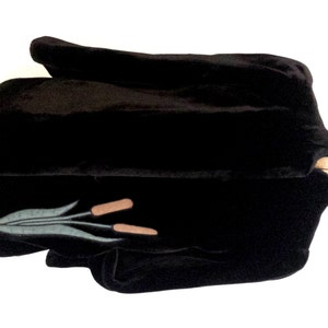 Vintage Faux Fur Coat Jacket Black Cat Tails Cattails THICK | Etsy