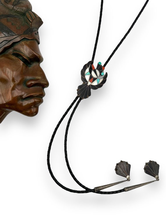 Vintage Bolo Native American Bolo Sterling Silver Bol… - Gem