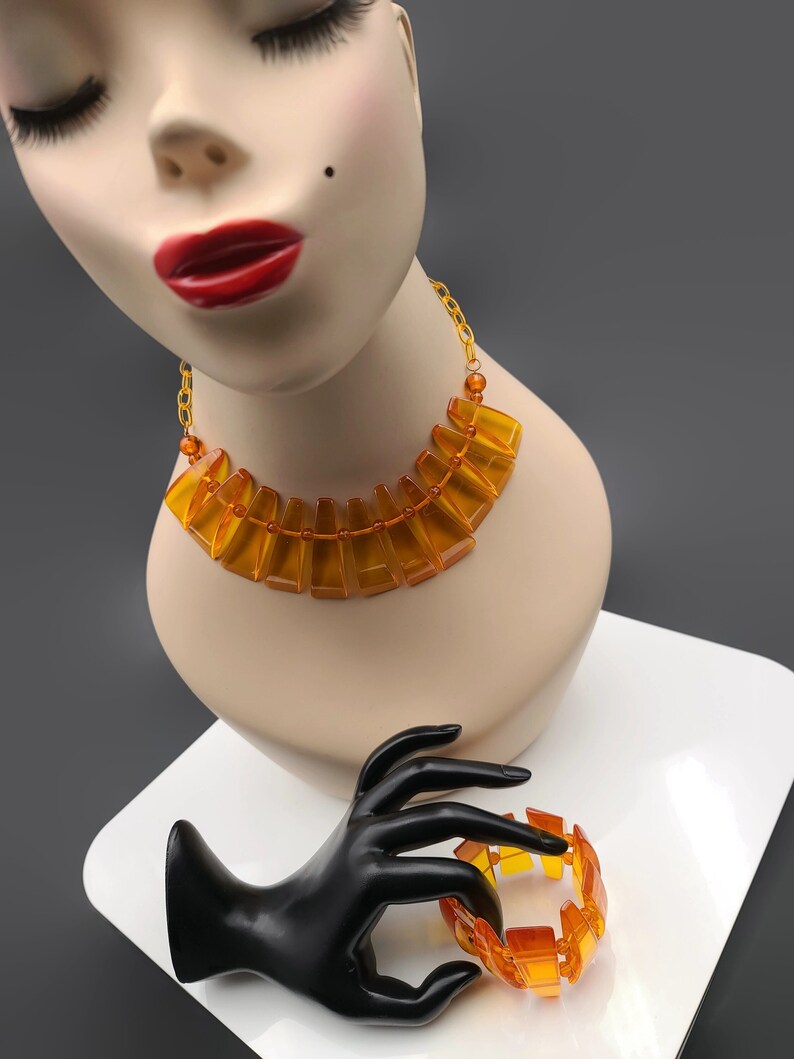 Vintage BAKELITE Necklace Bakelite Bracelet Bakelite Set - Etsy
