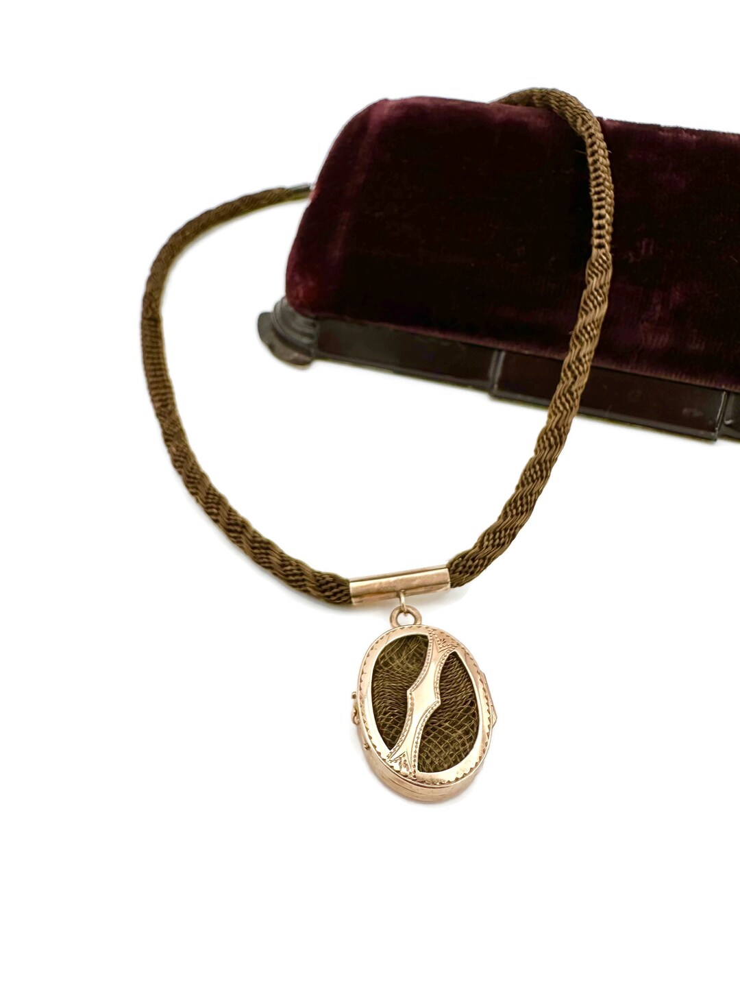 Antique VICTORIAN Locket Mourning Locket Hair Locket Rose Gold Locket ...