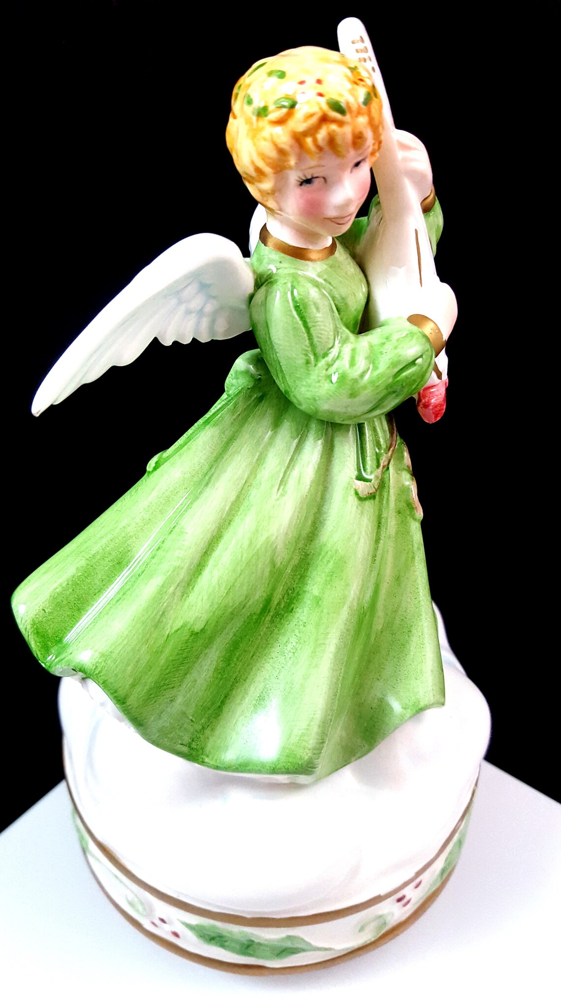 Vintage Angel Figurine JAPAN Christmas Otagiri MUSICAL Works Fabulous ...