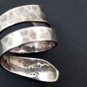 Vintage Sterling Silver Ring Taxco Ring 925 Wrap Ring Hammered Ring ...