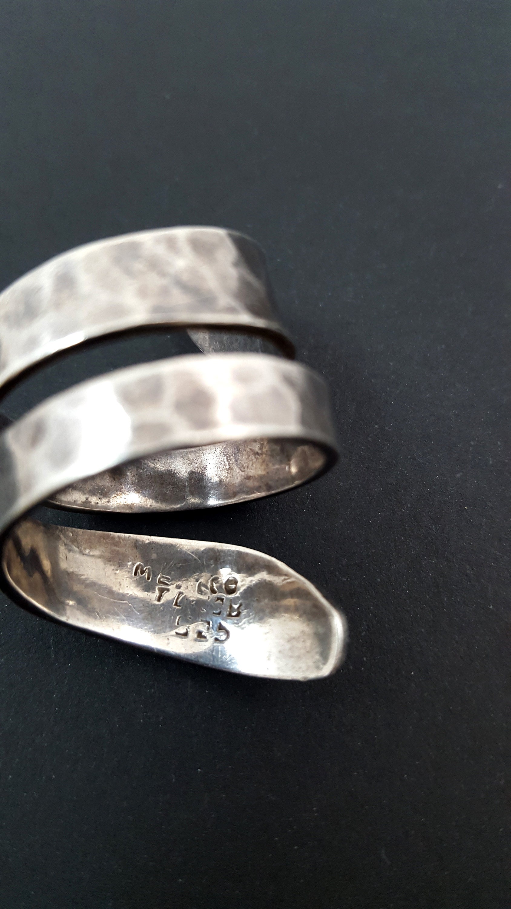 Vintage Sterling Silver Ring Taxco Ring 925 Wrap Ring Hammered | Etsy