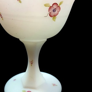 Vintage FENTON Compote Berries and Blossoms Fenton Hand Painted Fenton ...