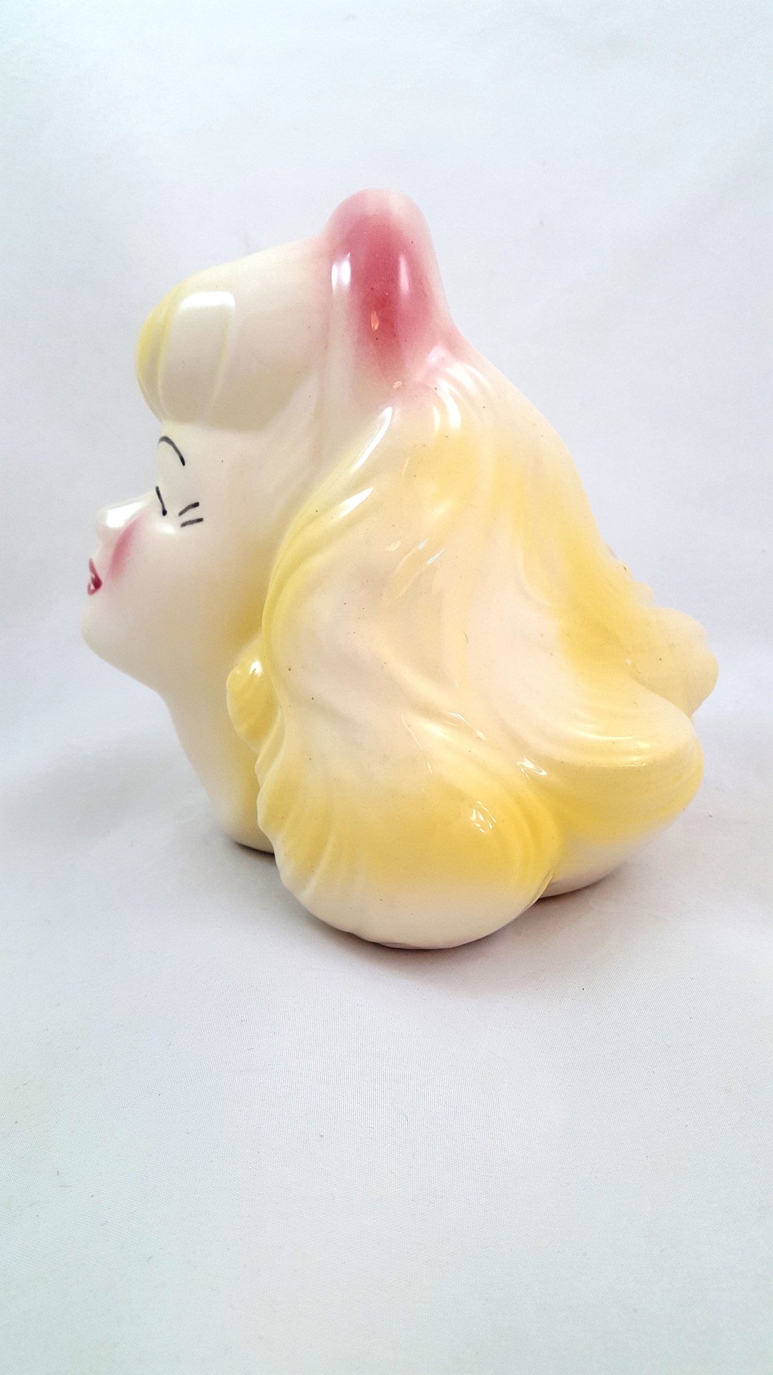 Vintage Head Vase Pottery Head Vase Mid Century Old Hollywood - Etsy