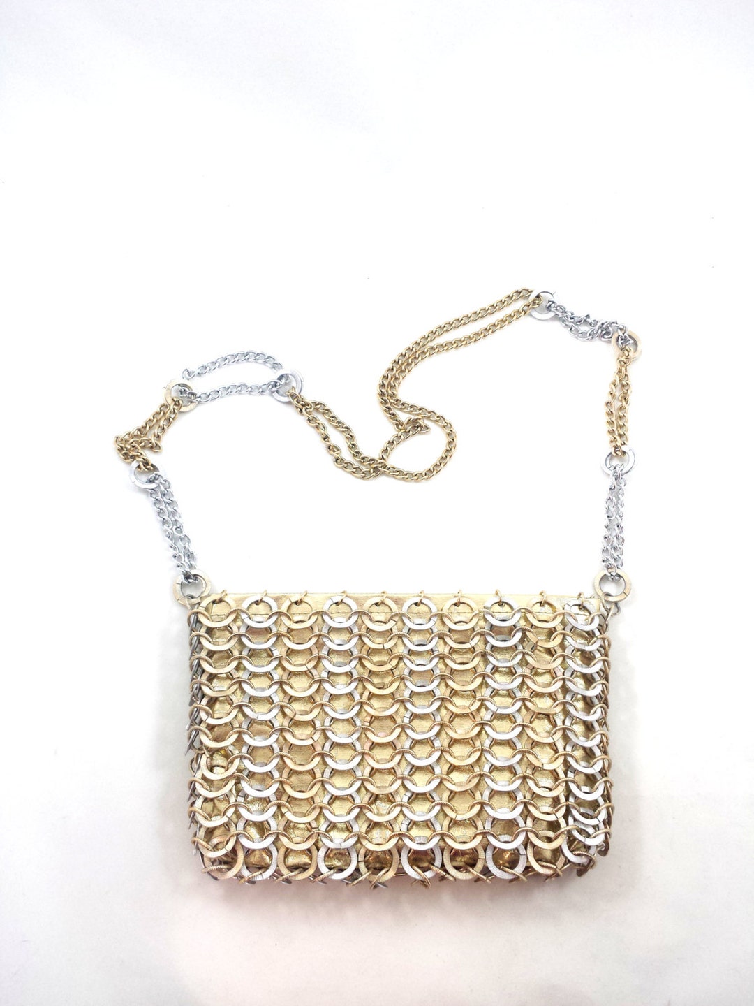 Vintage Walborg Metal Handbag Purse Evening Bag Aluminum Gold Plated ...