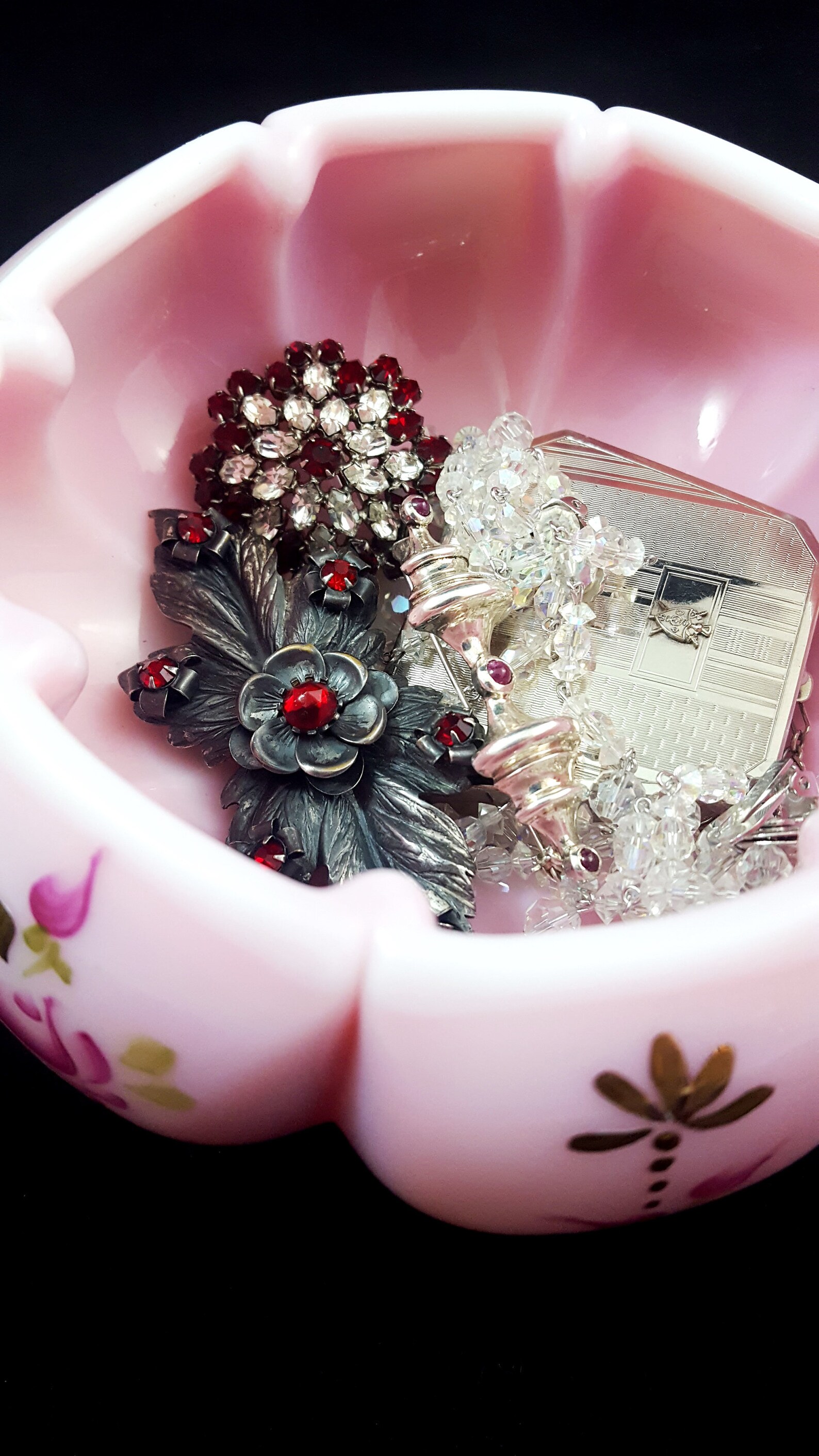 Vintage FENTON Dish Fenton Charleton Dish Fenton Rosalene Dish - Etsy