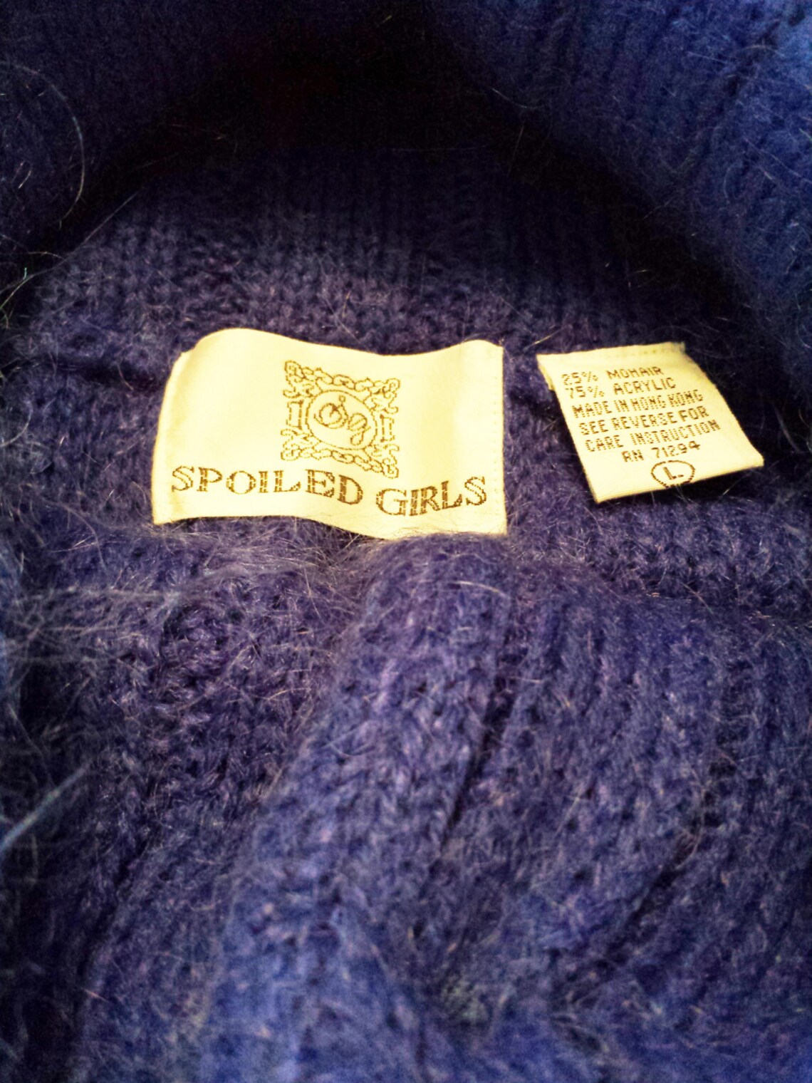 Vintage INDIGO Blue Sweater Women's Large Cardigan Mohair - Etsy