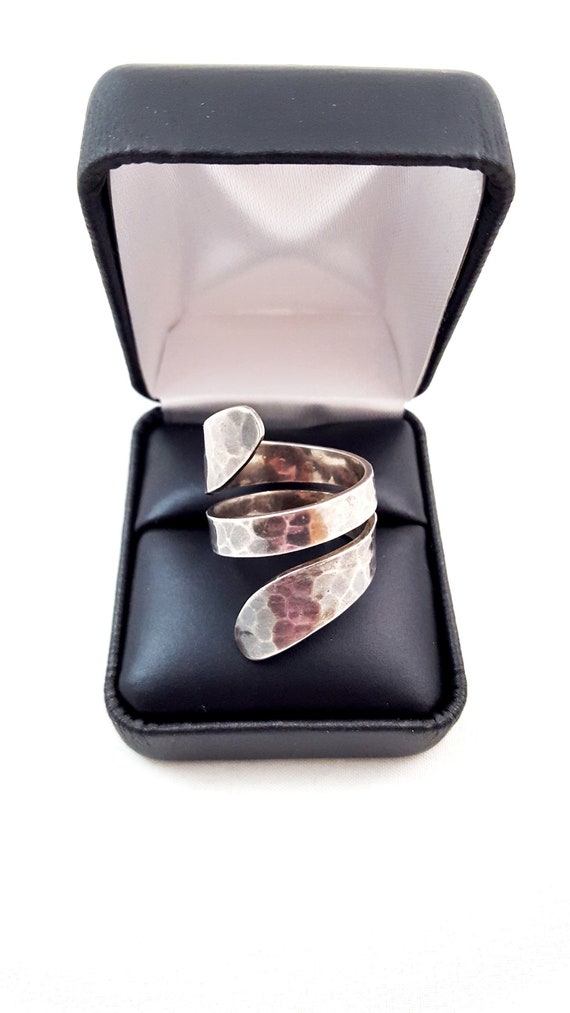 Vintage Sterling Silver Ring Taxco Ring 925 Wrap Ring Hammered | Etsy