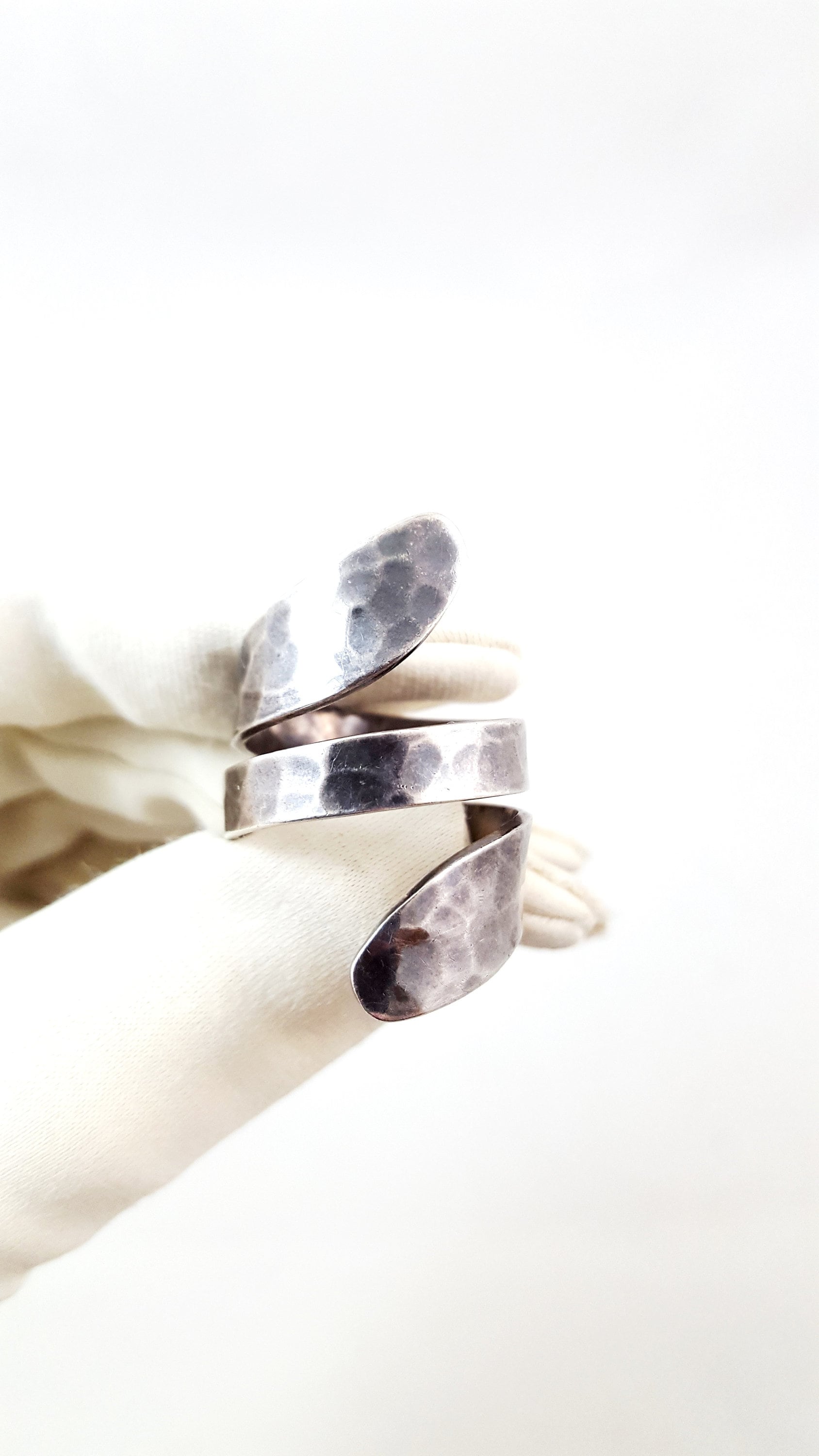 Vintage Sterling Silver Ring Taxco Ring 925 Wrap Ring Hammered | Etsy