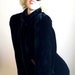 Vintage Faux Fur Coat Jacket Black Cat Tails Cattails THICK LUXURIOUS ...