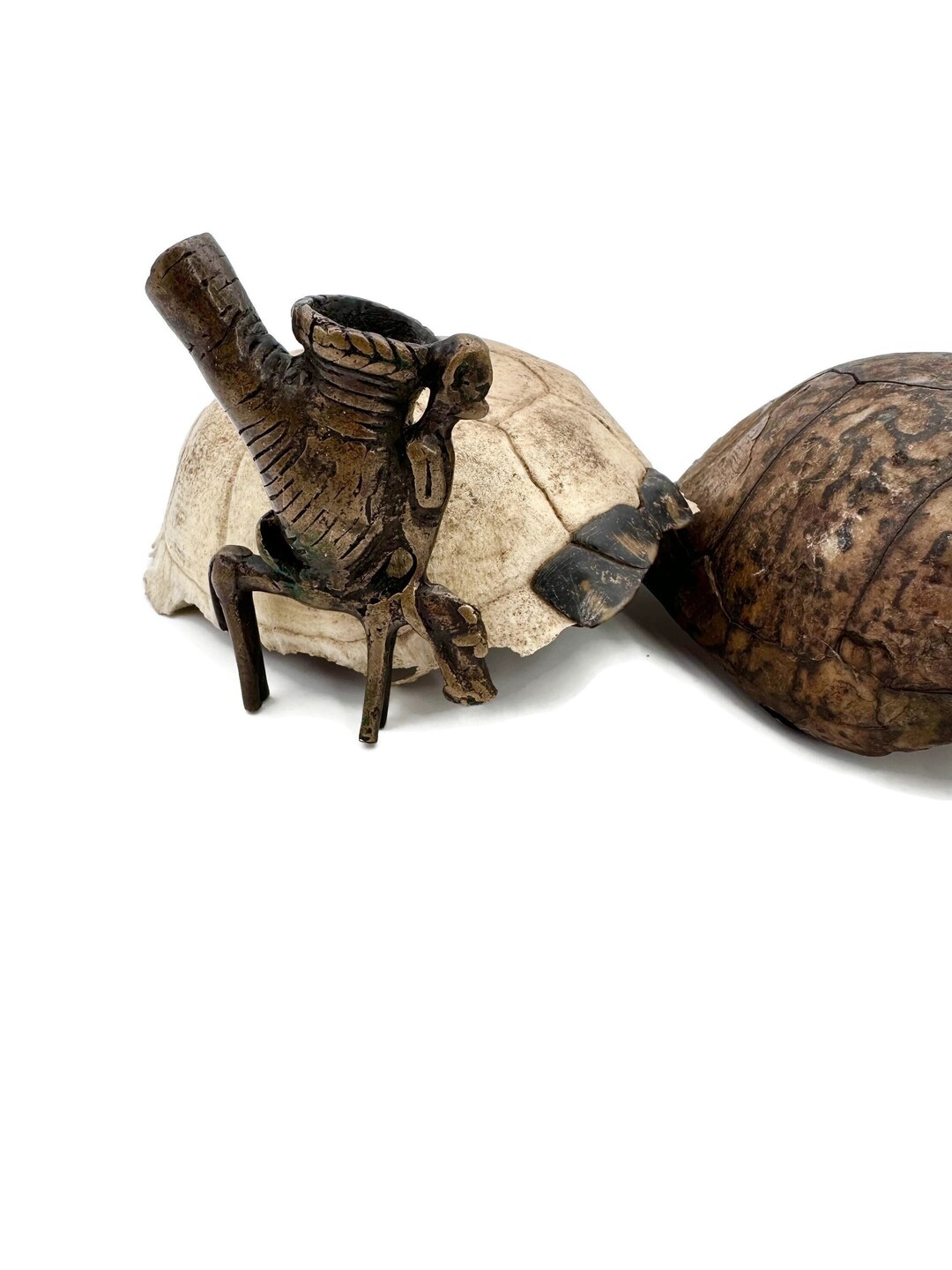 Vintage African Bronze Pipe Man Donkey Burro Tobacco Pipe Smoking Pipe ...