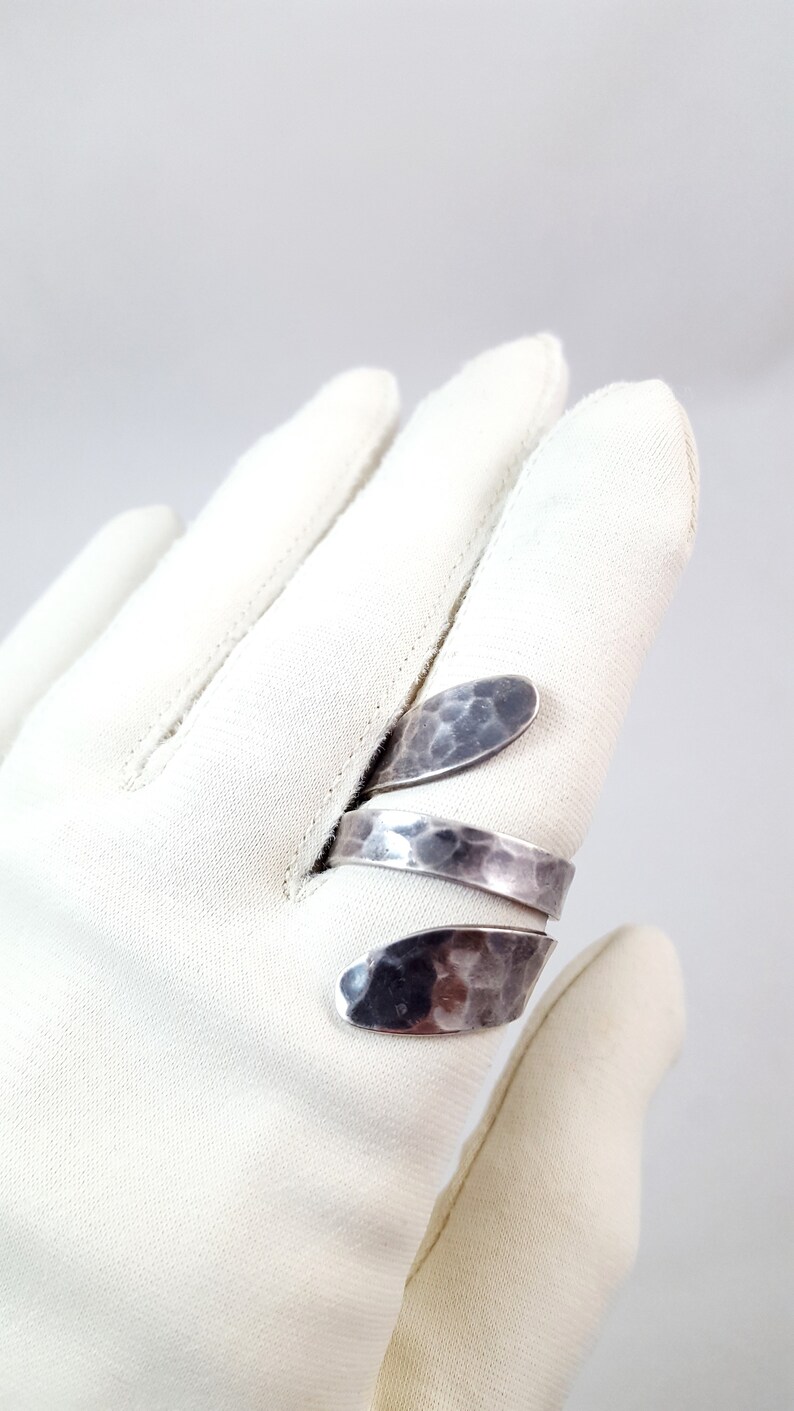 Vintage Sterling Silver Ring Taxco Ring 925 Wrap Ring Hammered - Etsy
