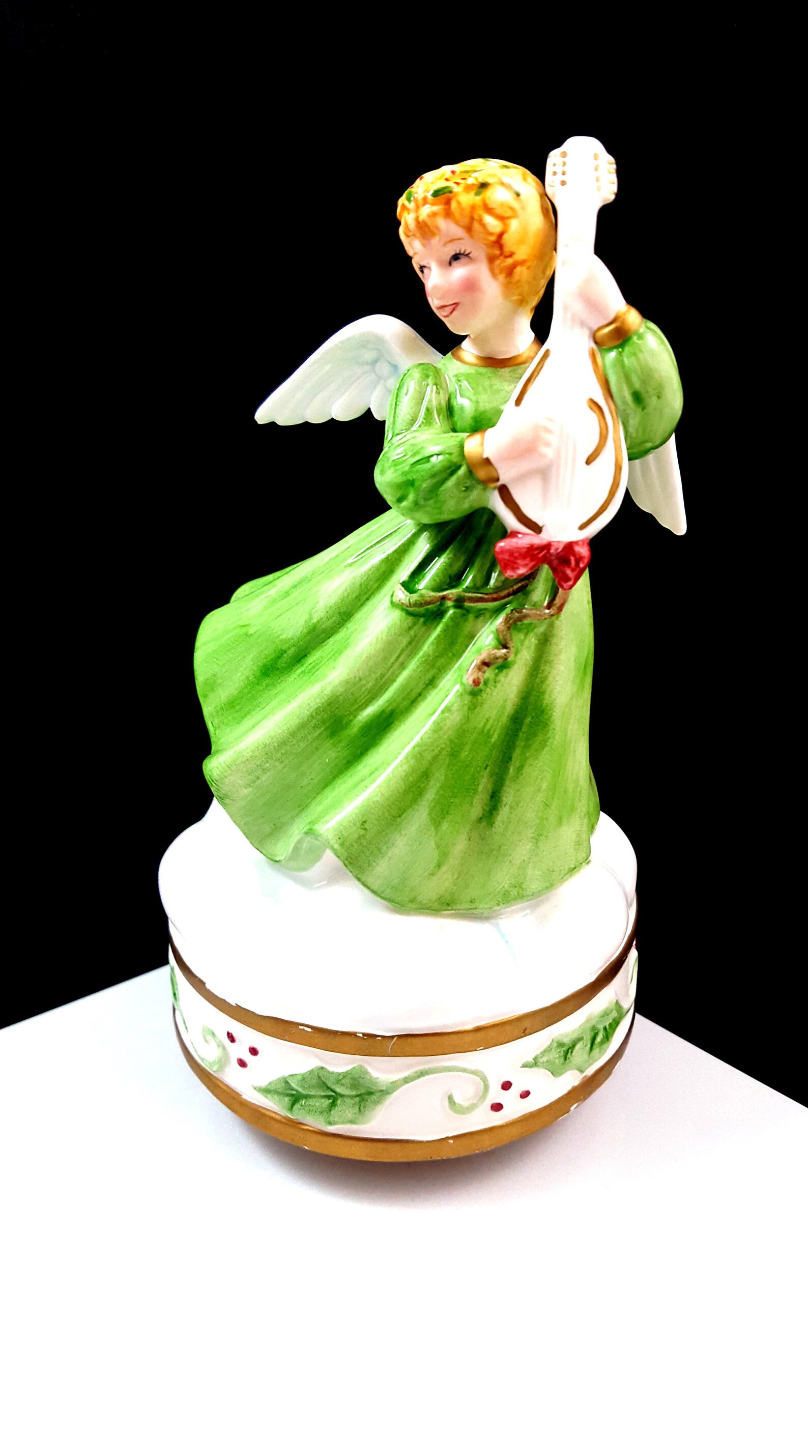 Vintage Angel Figurine JAPAN Christmas Otagiri MUSICAL Works Fabulous ...