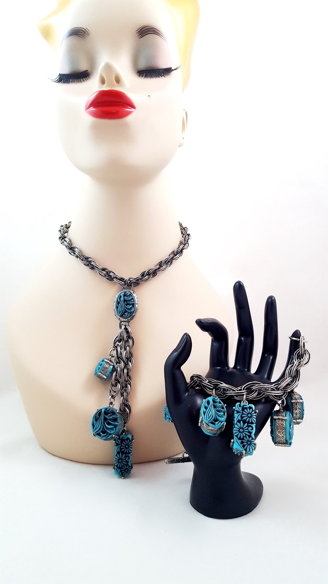 Vintage SELRO Necklace Selro Bracelet Selro Charm Bracelet - Etsy