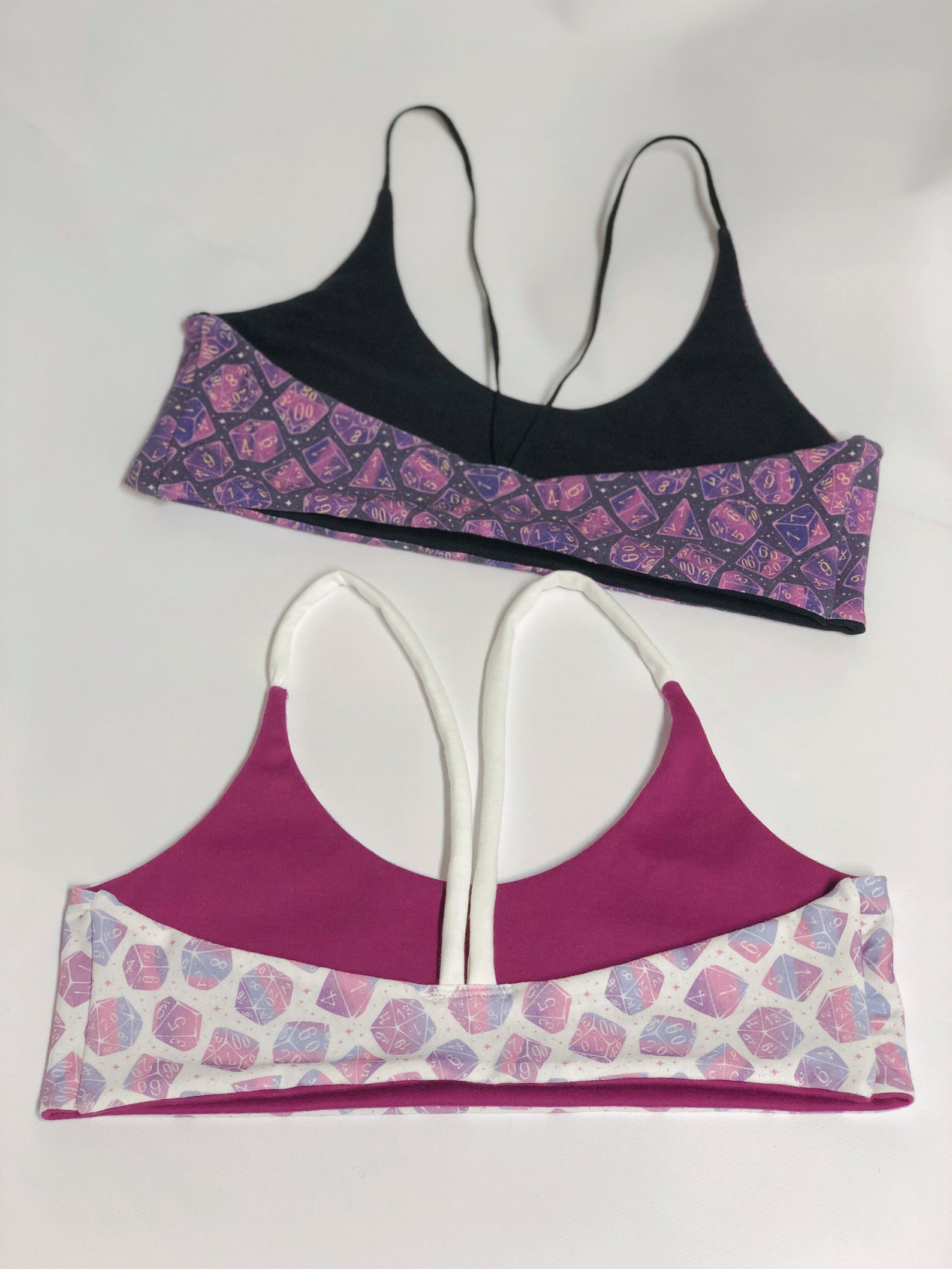 Roll the Dice Bralette D&D D20 Dungeons and Dragons Gamer Bra | Etsy