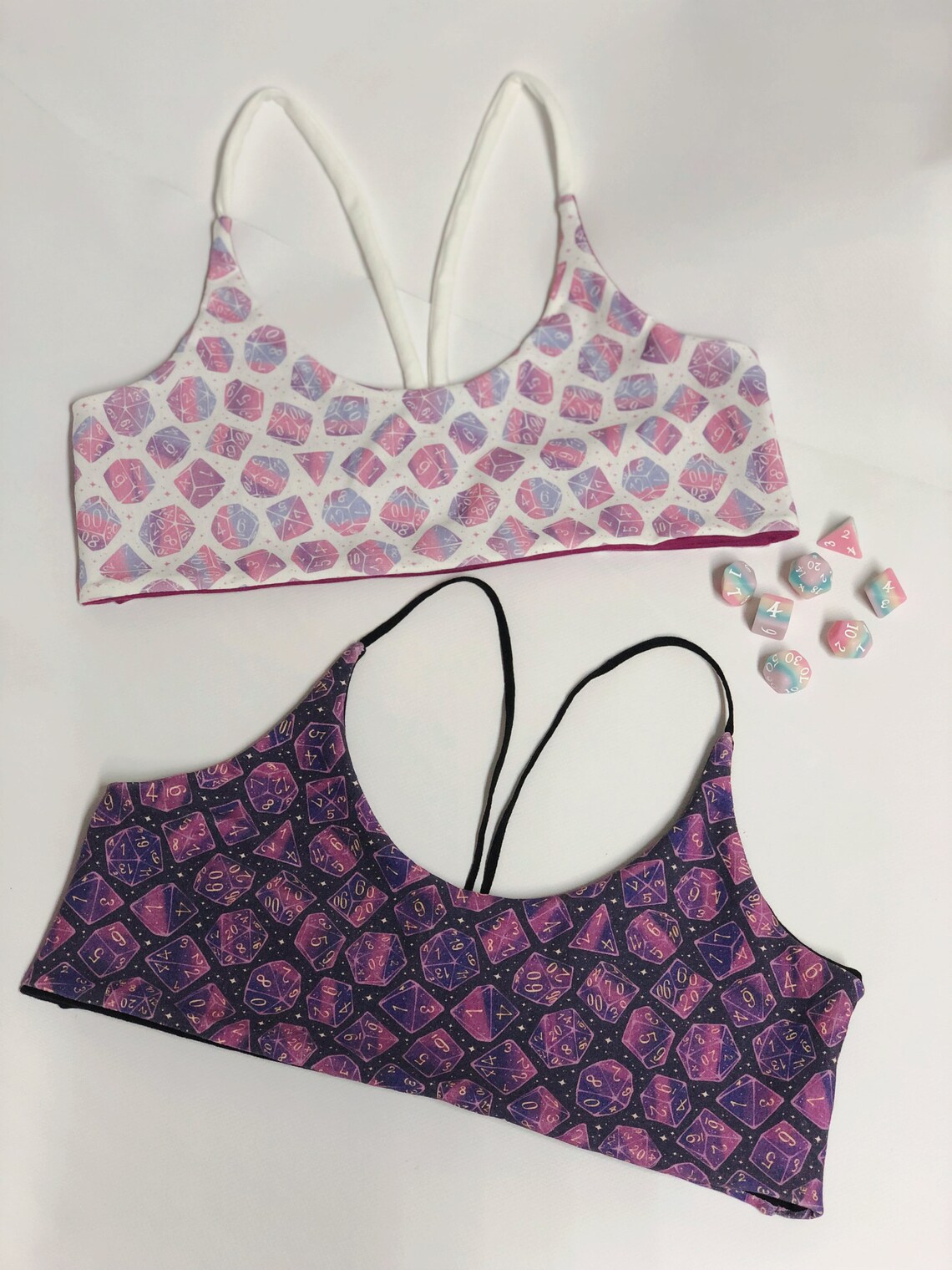 Roll the Dice Bralette D&D D20 Dungeons and Dragons Gamer Bra | Etsy