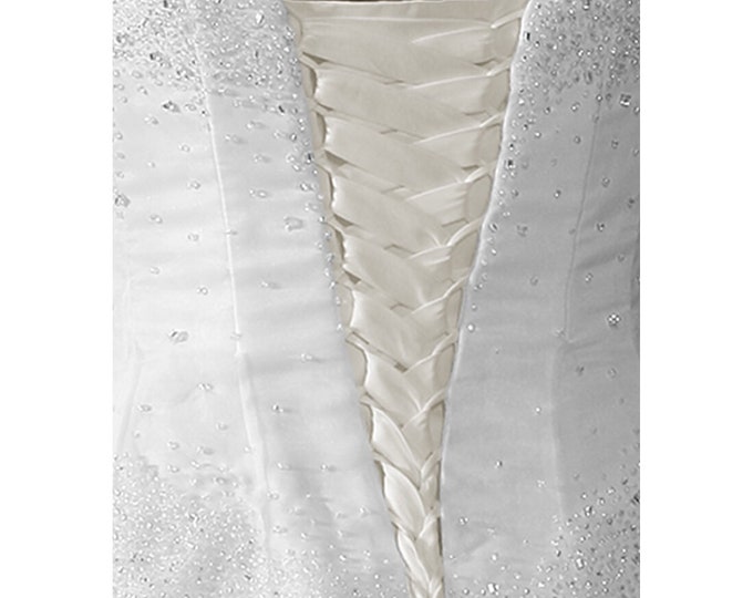 Laceeis Corset Back Kit Ivory Satin Wedding Bridesmaid Gown Zipper ...