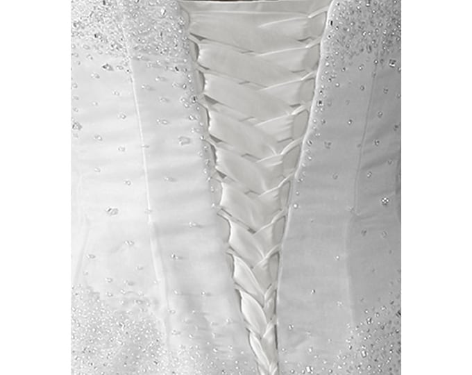 Laceeis Corset Back Kit Soft White Satin Wedding Bridesmaid Gown Zipper ...