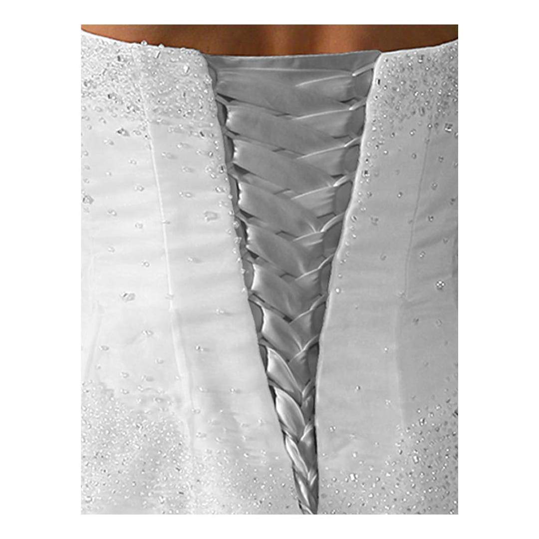 Laceeis Corset Back Kit Silver Sheen Satin Wedding Bridesmaid Gown ...