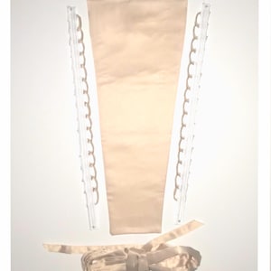 Laceeis Corset Back Kit Bright White Satin Wedding Bridesmaid Gown ...