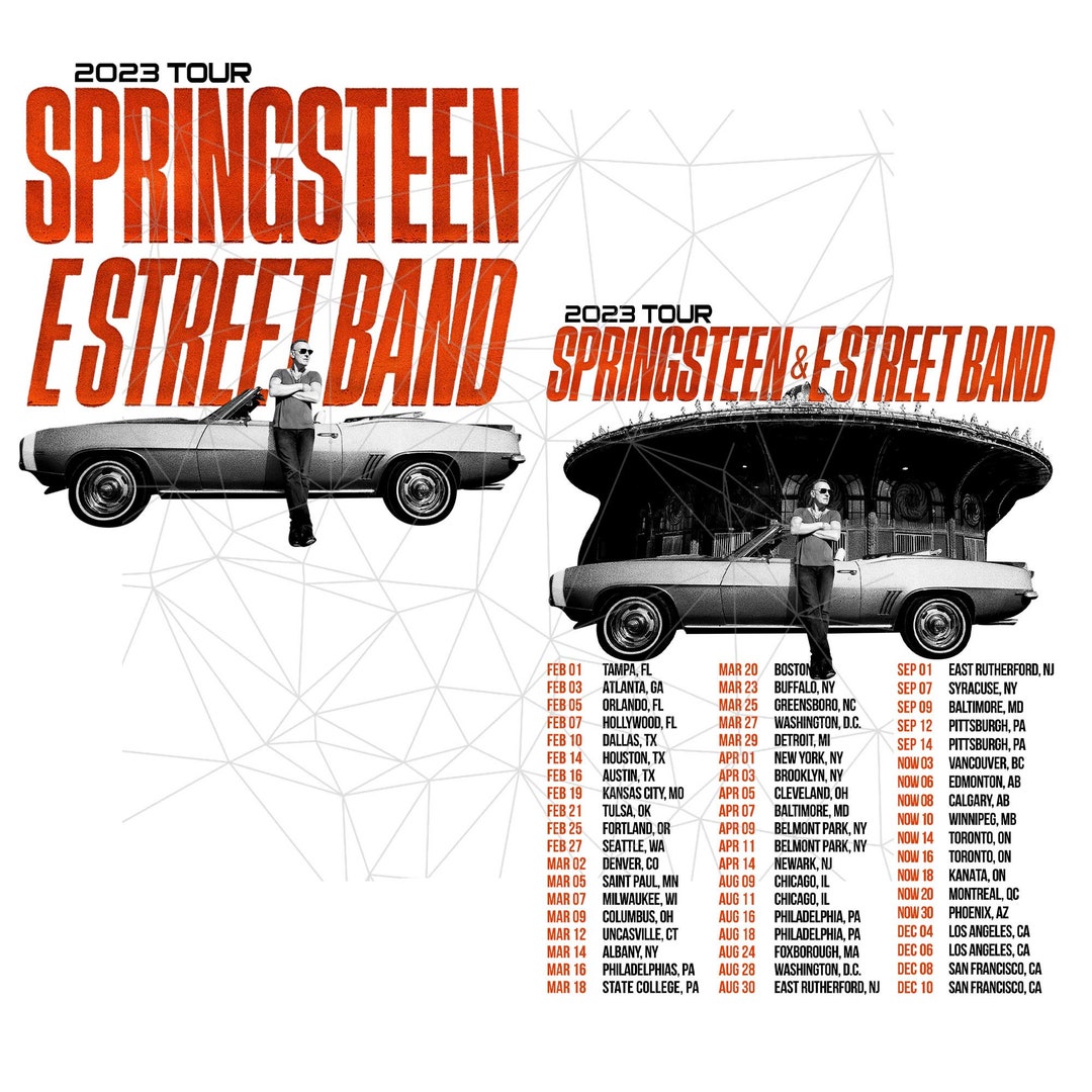 Bruce Springsteen 2023 Tour PNG, E Street Band Tour, Bruce Springsteen ...