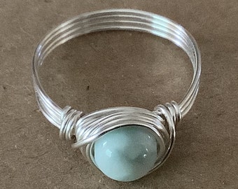 Green Moonstone Ring - Etsy