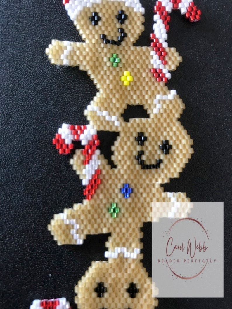 Gingerbread Men, Brick Stitch Beading, PDF Pattern Download (Instant ...