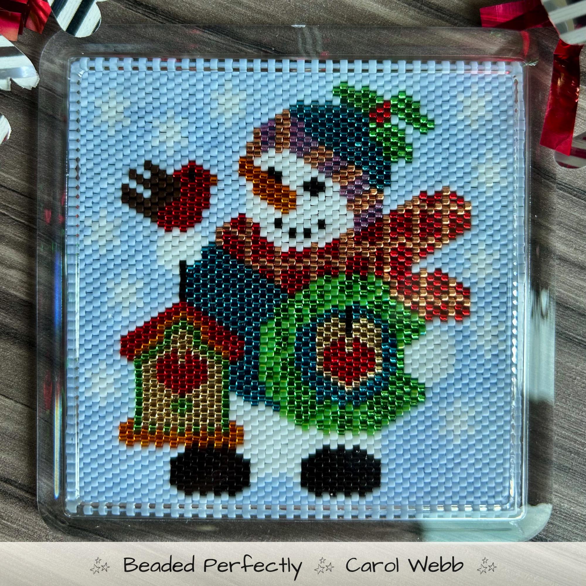 Snowmen Coaster Bundle, PDF Patterns Download, Peyote Stitch Beading - Etsy
