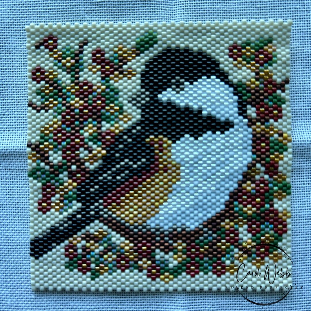 Chickadee, Coaster, Peyote Stitch Beading, PDF Download Pattern - Etsy