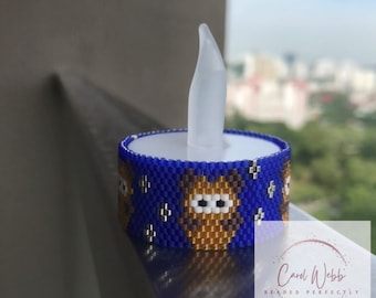 Hope Tea Light Wrap, Peyote Stitch Beading, PDF Pattern Download - Etsy