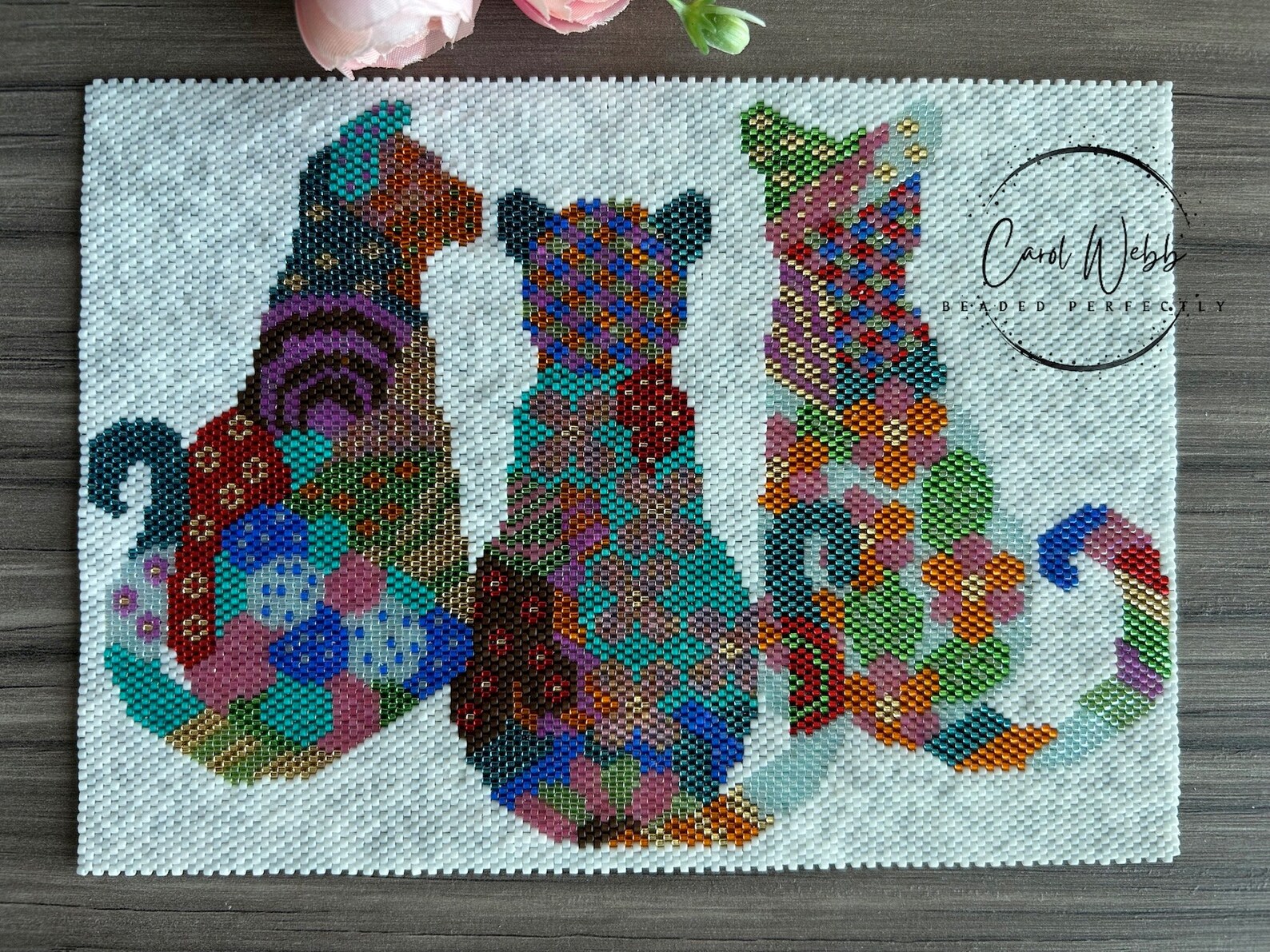Patchwork Cats, PDF Pattern Download, Peyote Stitch Beading - Etsy