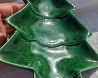 Ceramic Christmas Tree Plate - Etsy