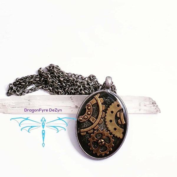 Clockwork Necklace - Etsy